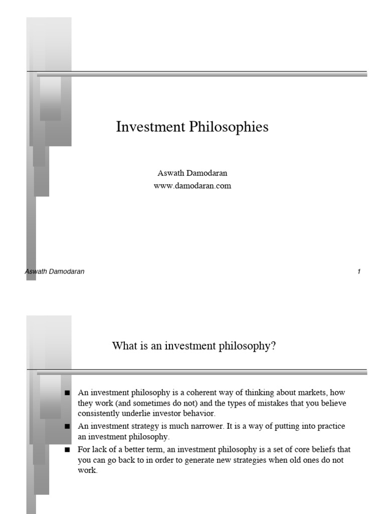 Understanding Investment Philosophies | PDF | Asset Allocation | Investing