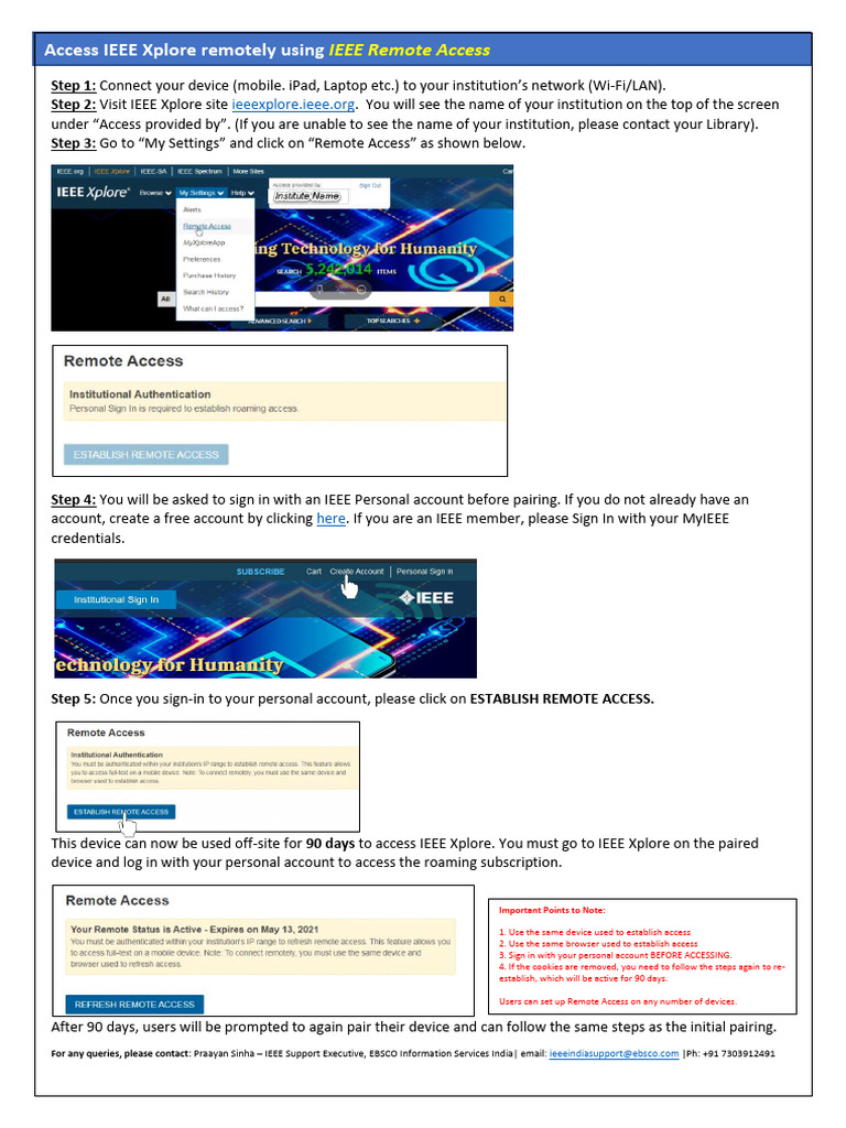 IEEE Remote Access Feature - User Guide | PDF