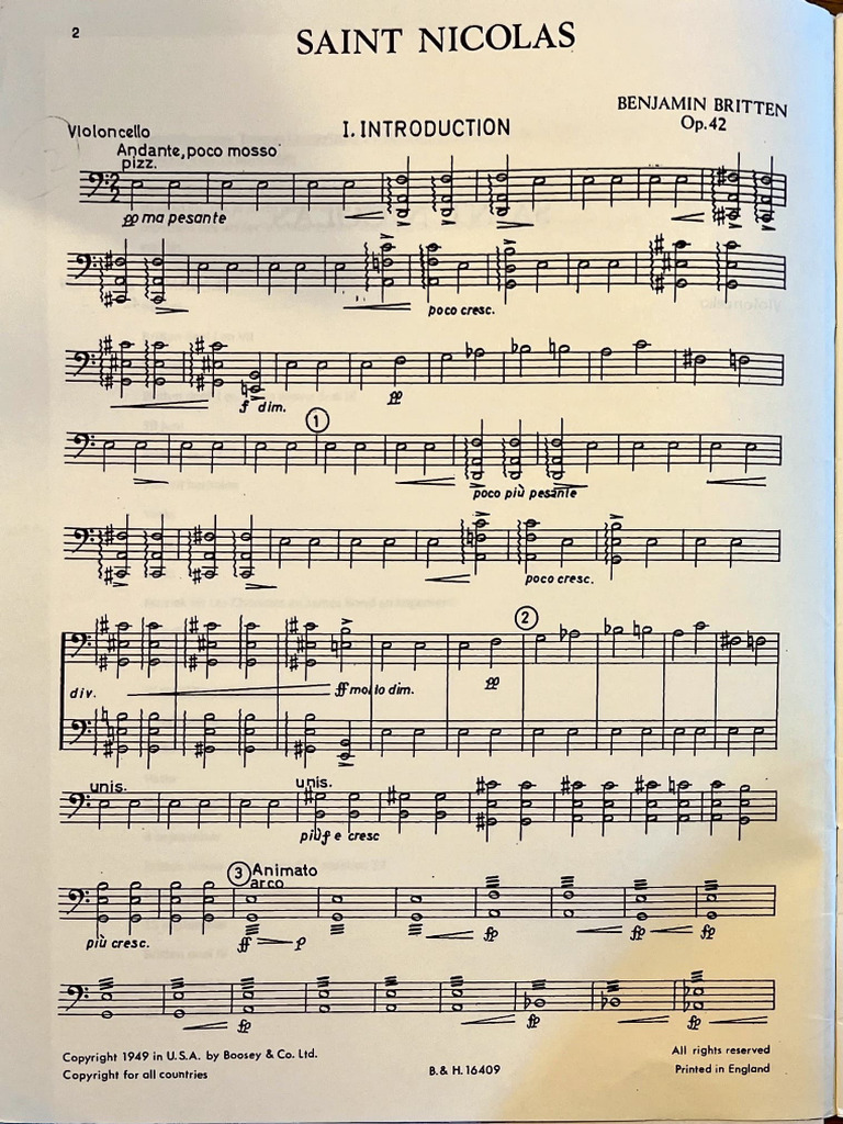 Sint Nicolas Cello | PDF