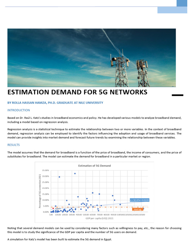 Estimation Demand for 5G _GTPRN DECEMBER 2023 | PDF | Demand | Regression Analysis