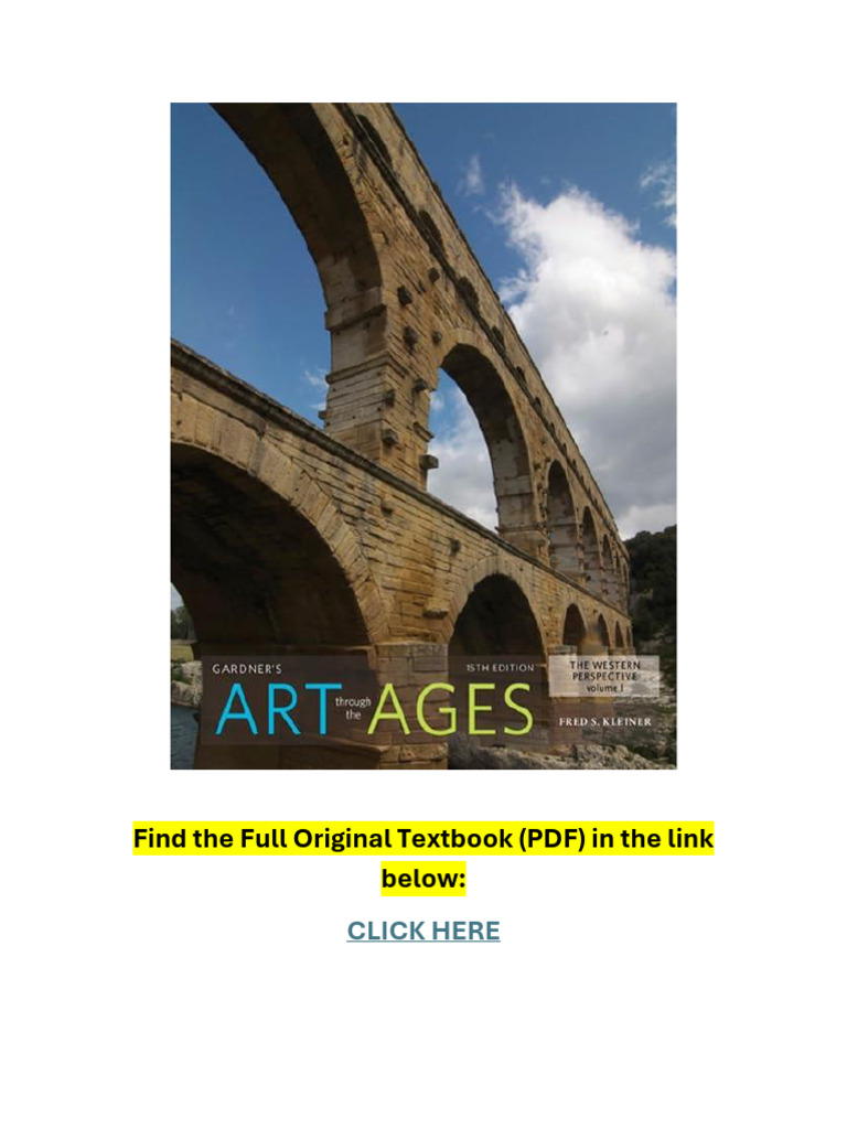 Gardner's Art Through The Ages The Western Perspective, Volume I 15th Edition TEXTBOOK | PDF ...
