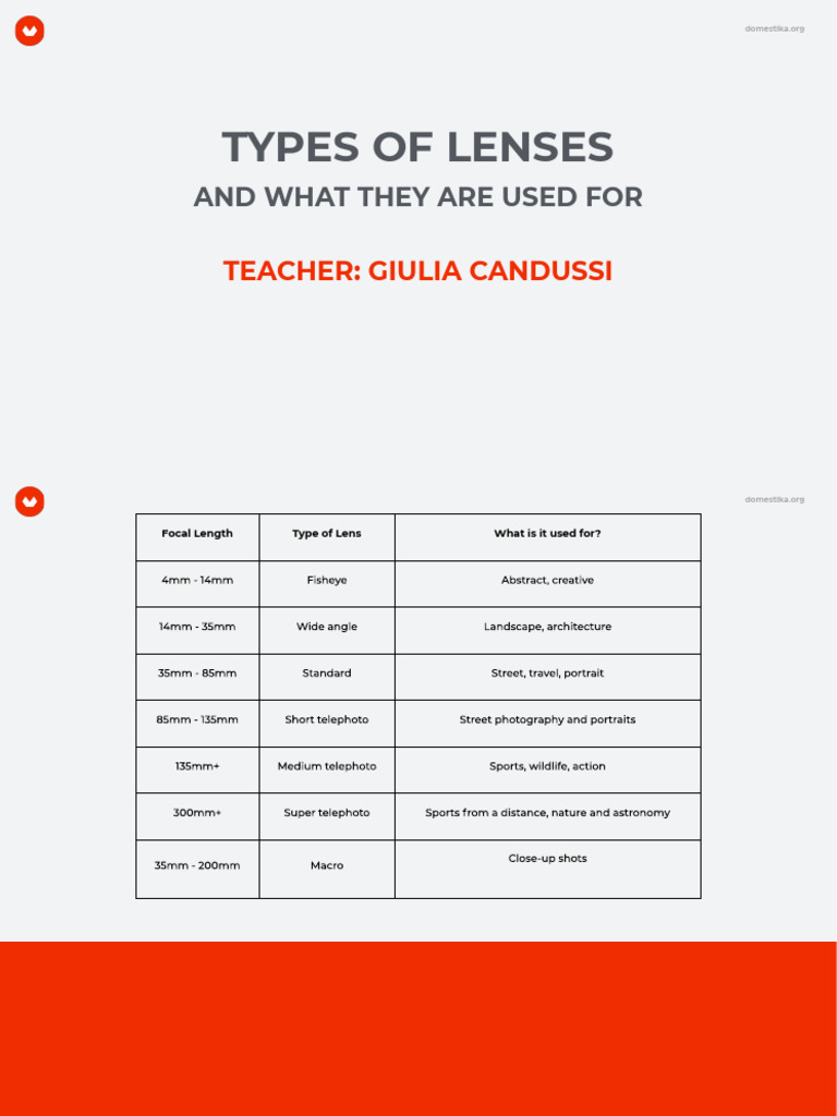 Types of Lenses | PDF