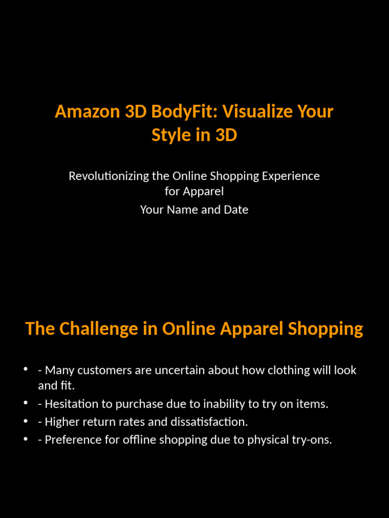 Amazon 3D BodyFit Designed Presentation | PDF