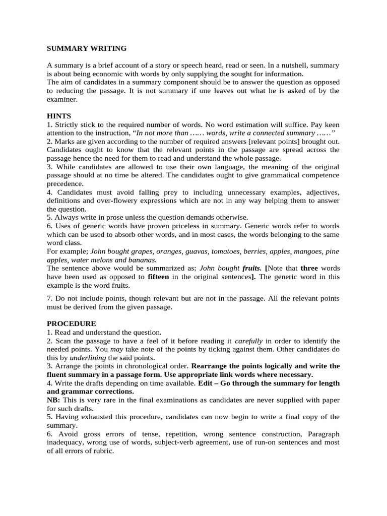 Summary Writing | PDF | Soft Drink | Drink