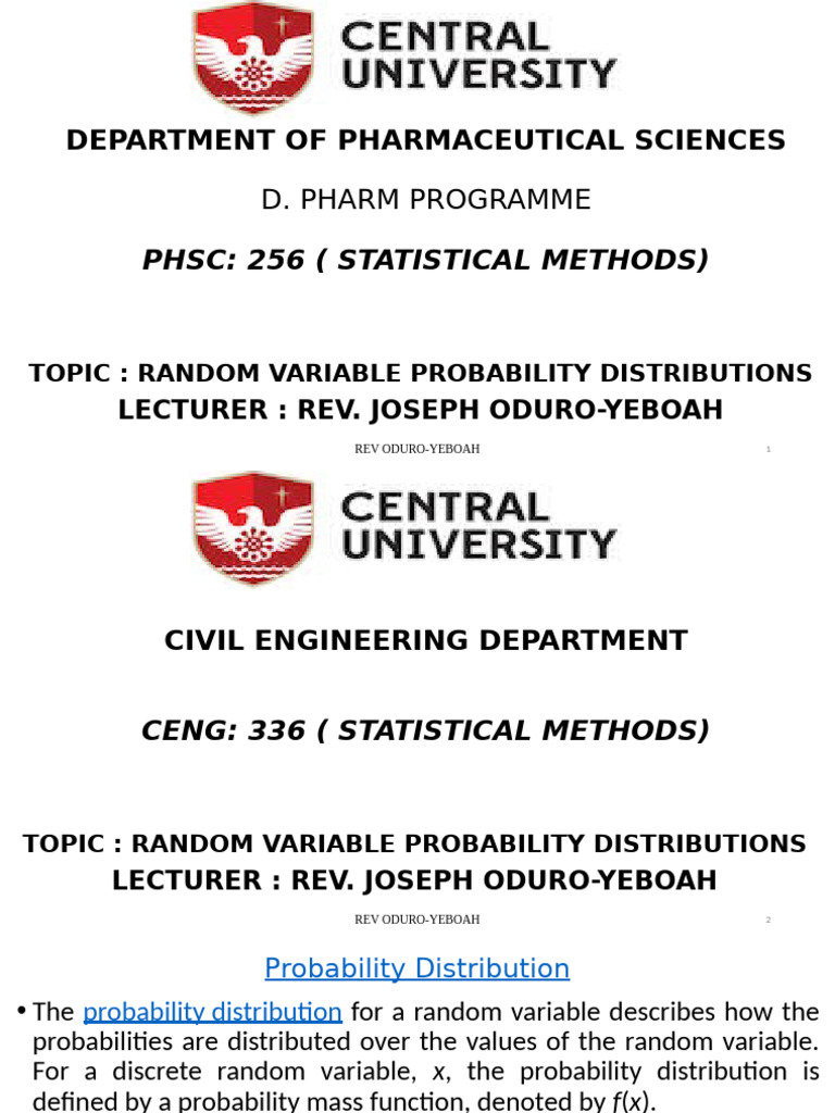 Prob Dist Updated-wps | PDF | Probability Distribution | Normal ...