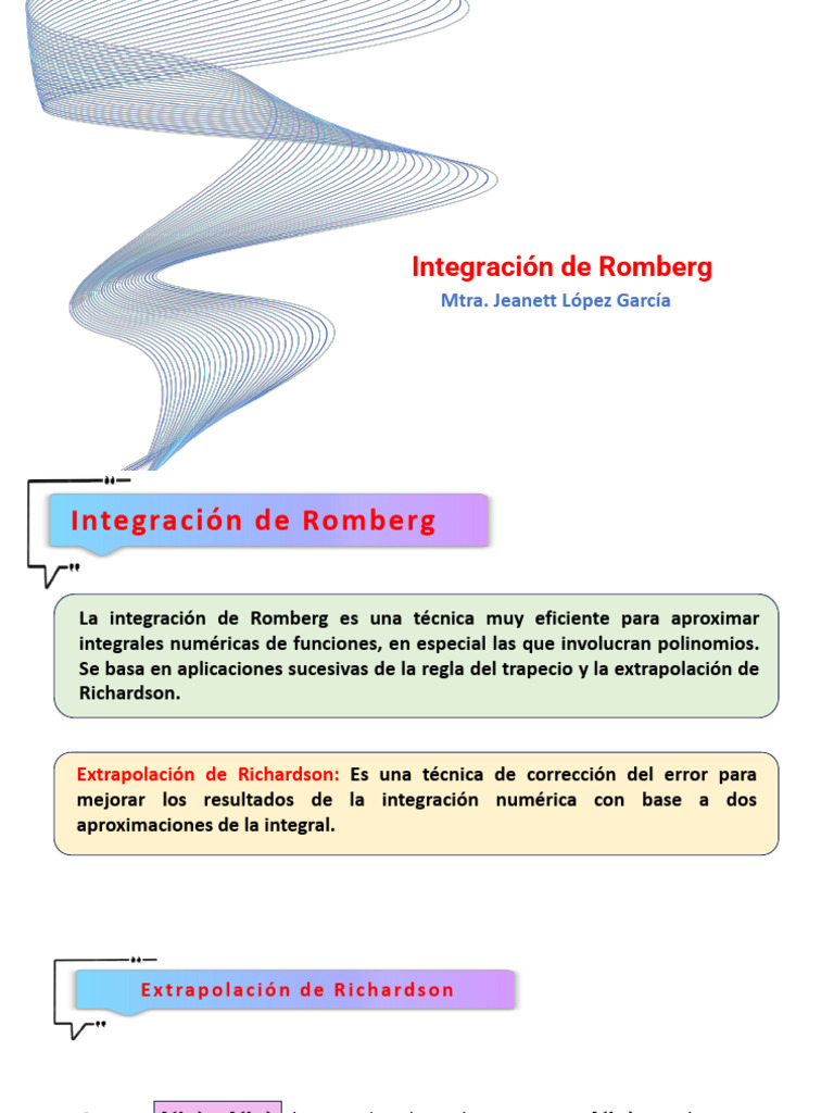 Integración-de-Romberg | PDF | Integral | Ciencia computacional