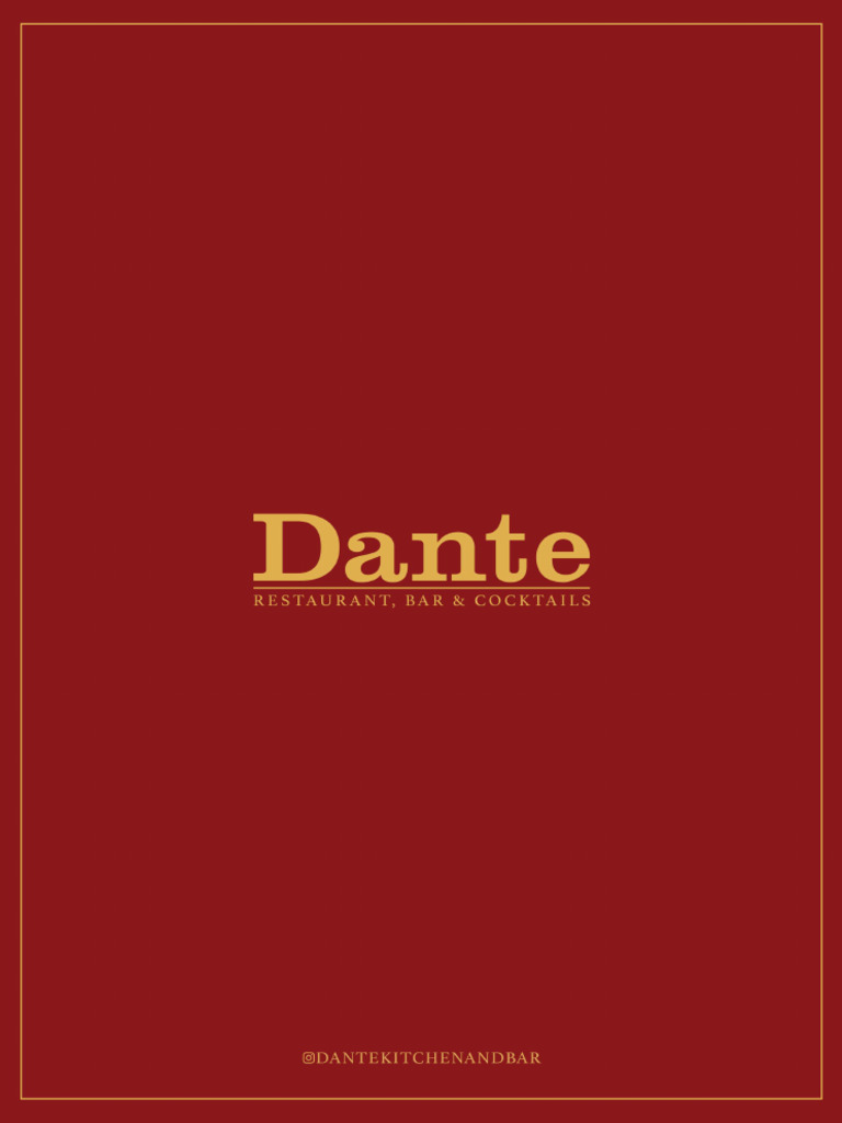 Dante Menu 2024 | PDF