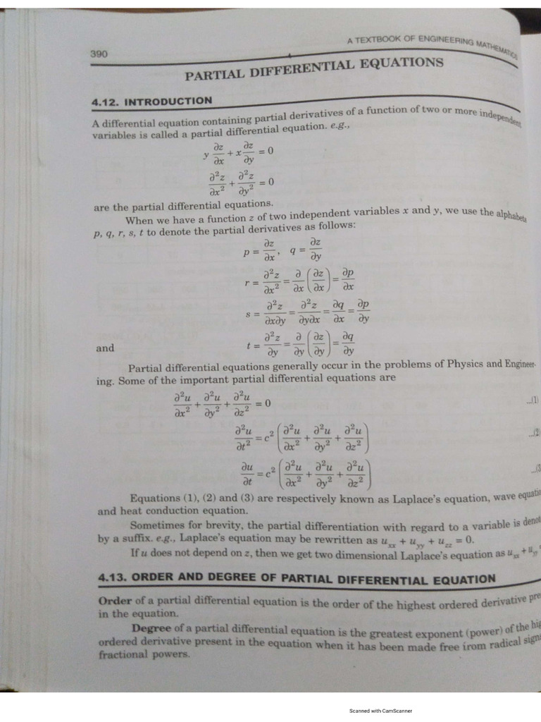 Partial Differential Equations | PDF