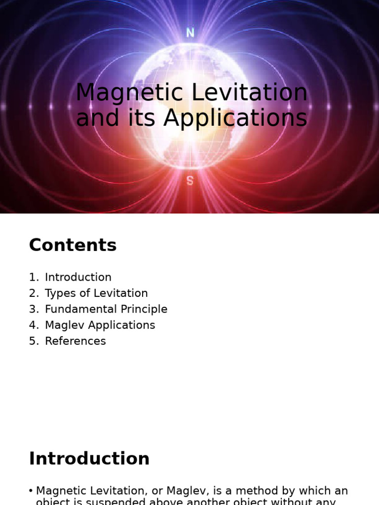 Magnetic Levitation and Its Applications | PDF