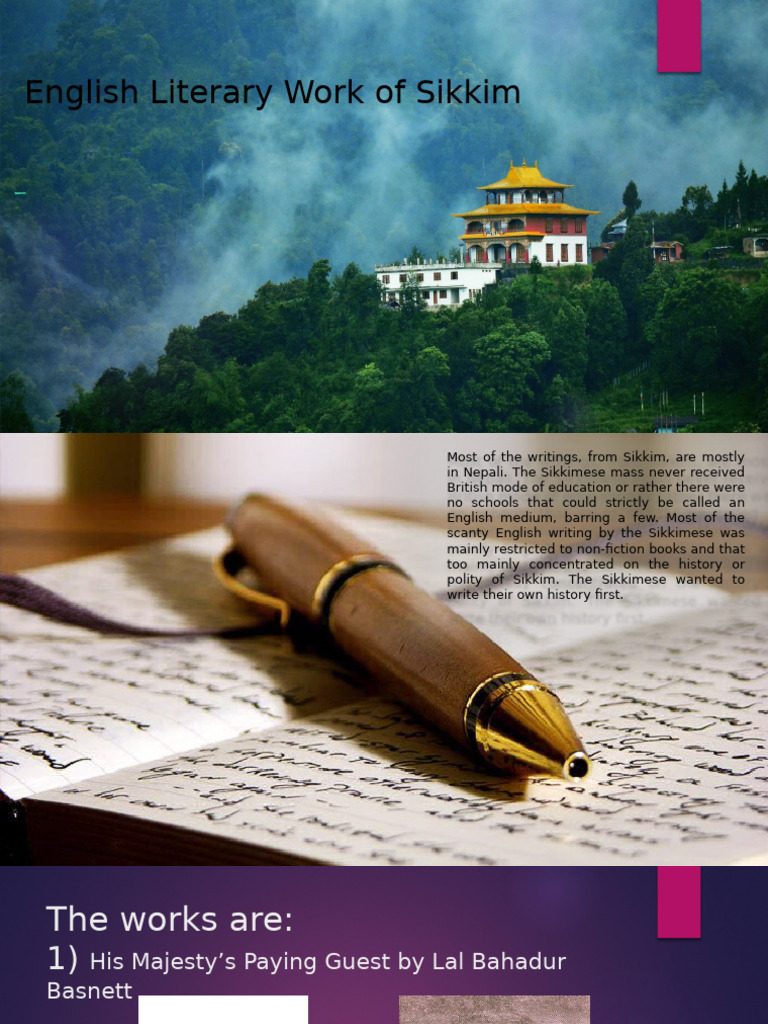 Sikkim's English Literary Works Overview | PDF