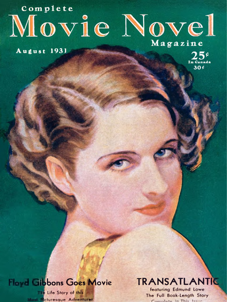 Complete Movie Novel Magazine - August 1931 | PDF