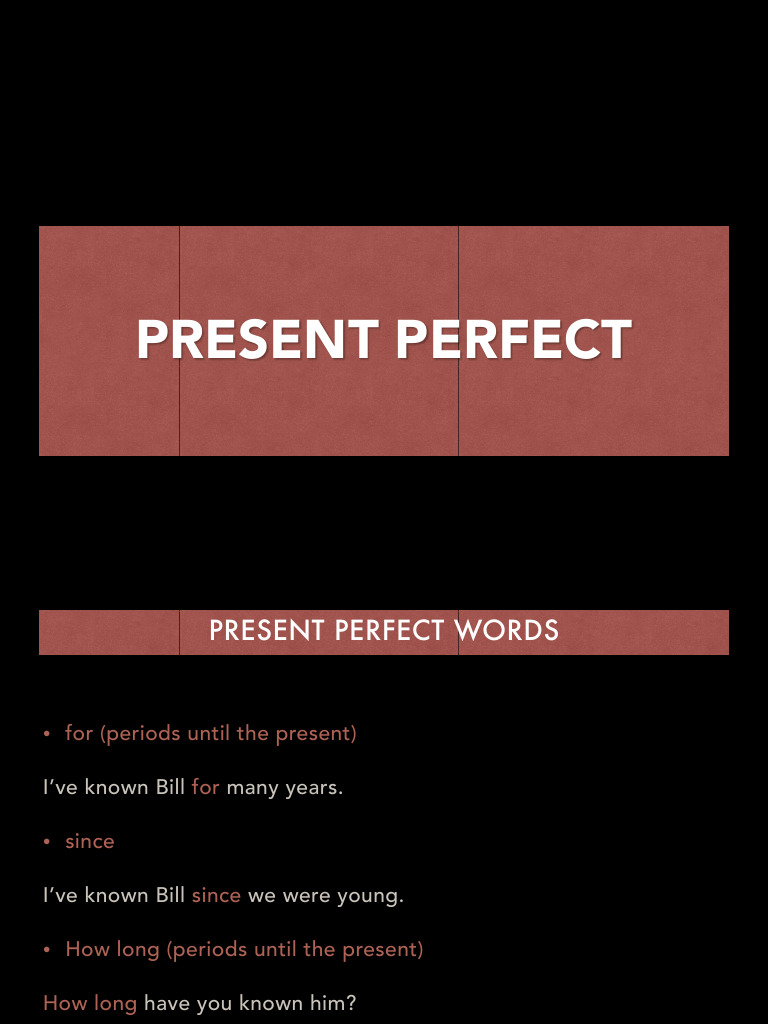 Understanding Present Perfect Tense | PDF