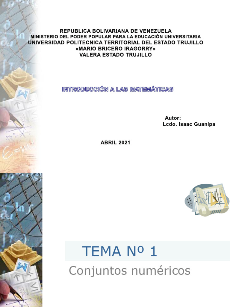Conjuntos Numéricos y Operaciones Matemáticas | PDF | Entero ...