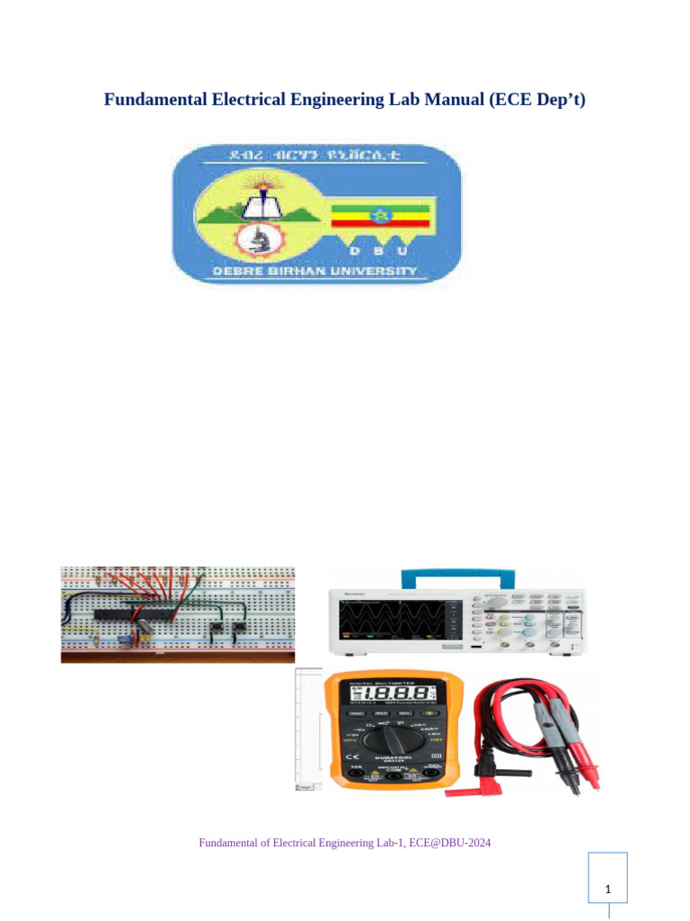 Electrical Engineering Lab Manual ECE 2024 | PDF | Resistor | Voltage