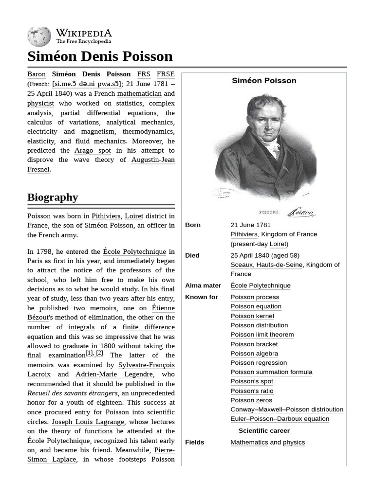 Siméon_Denis_Poisson | PDF | Hamiltonian Mechanics | Mechanics