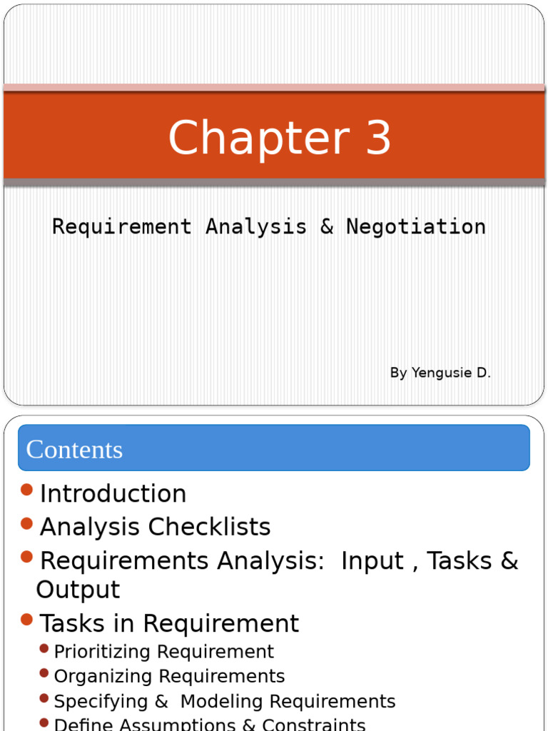 Lecture 6 Chapter 3 Requirement Analysis & Negotiation1 1 | PDF | Conceptual Model | System