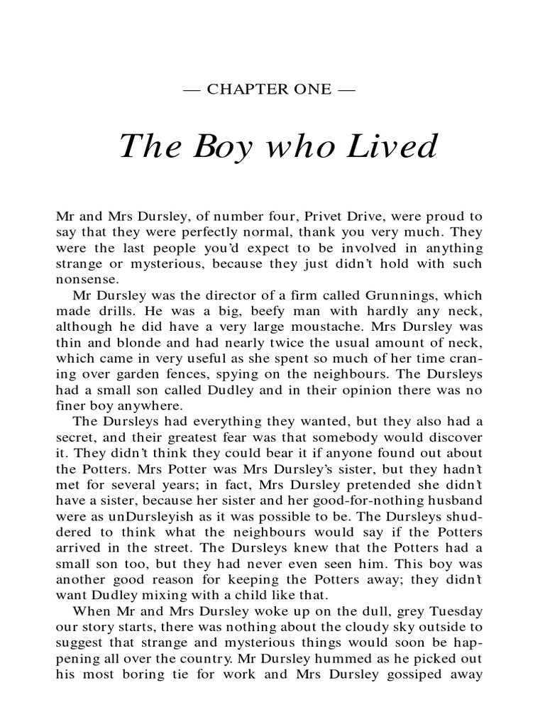 Harry Potter Philosophers Stone | PDF | Harry Potter