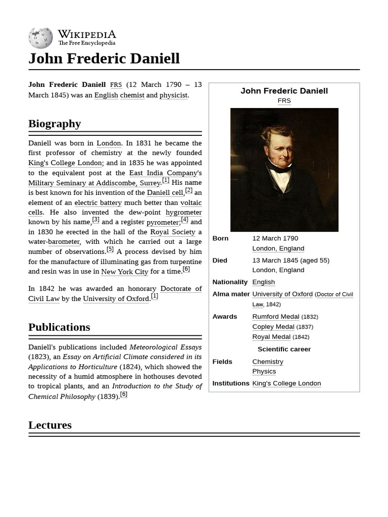 John_Frederic_Daniell | PDF | Physical Sciences