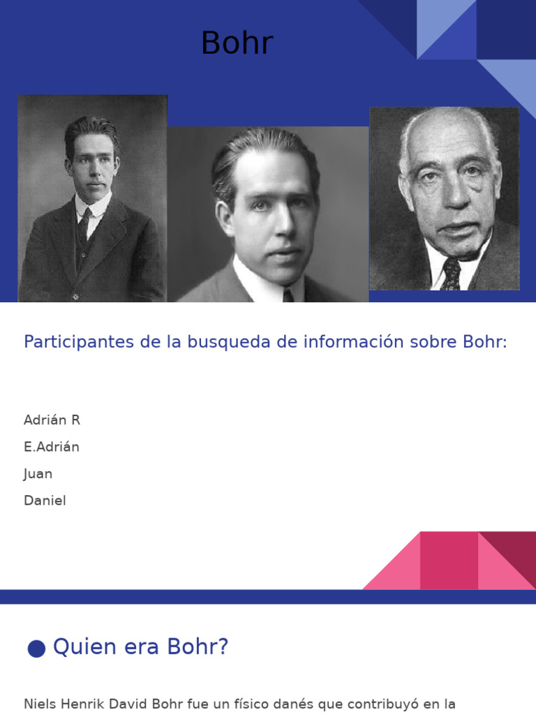 Proyecto Sobre Bohr | PDF | Niels Bohr | Átomos