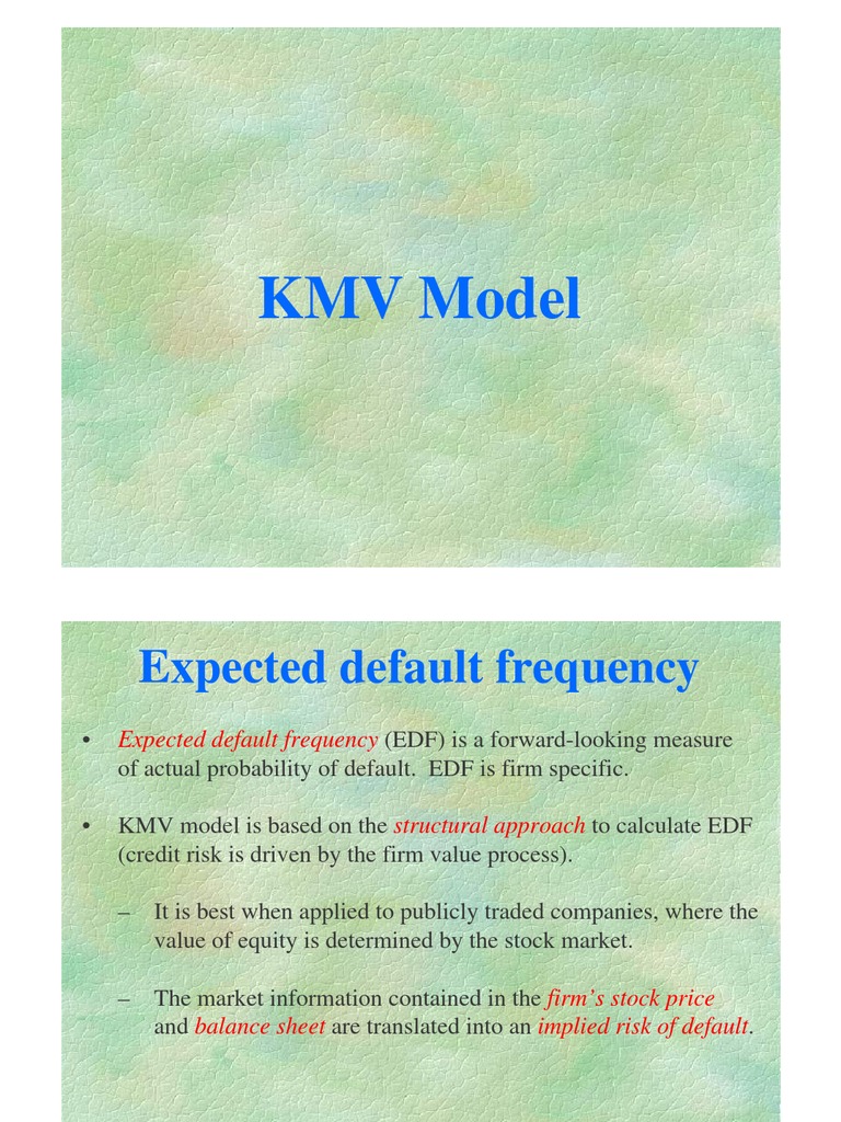 KMV Model | PDF | Volatility (Finance) | Stocks