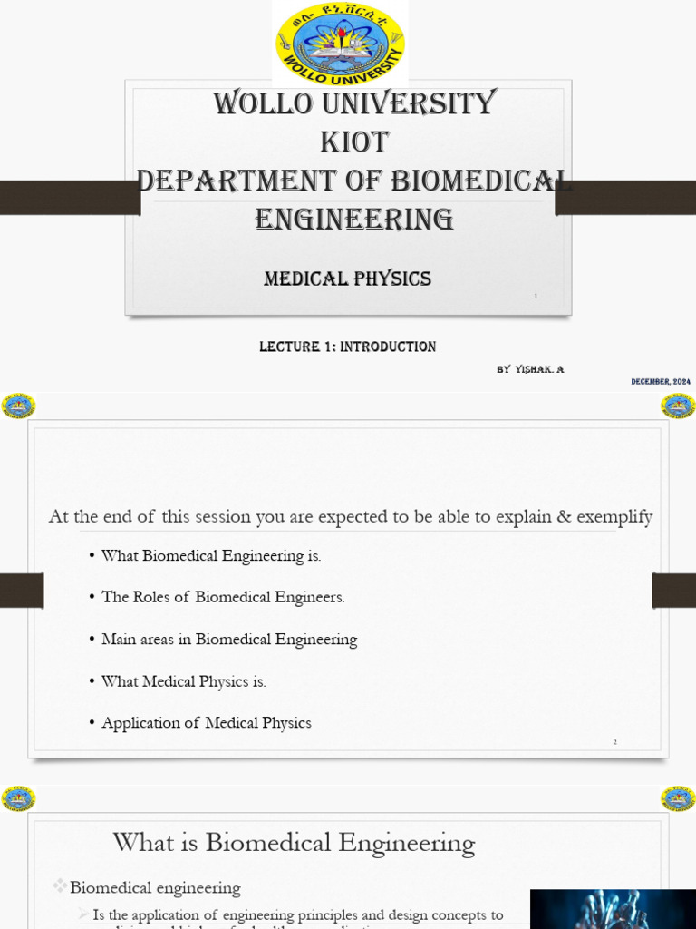Lecture 1 Introduction To Medical Physics | PDF | Biomedical ...