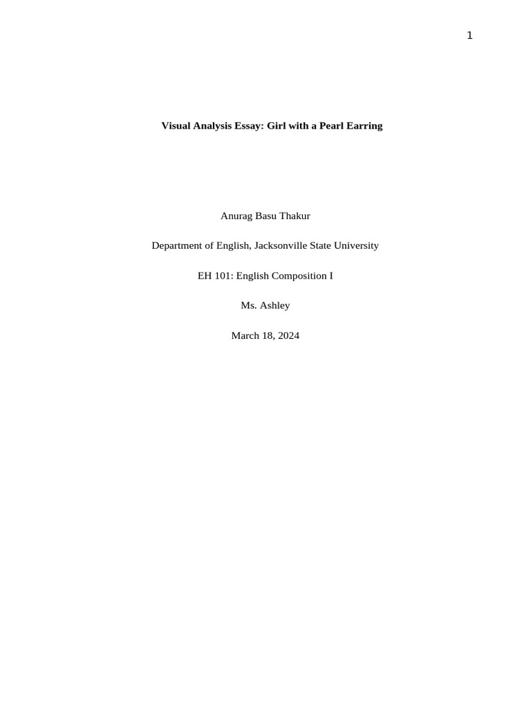 Visual analysis final draft | PDF | Paintings