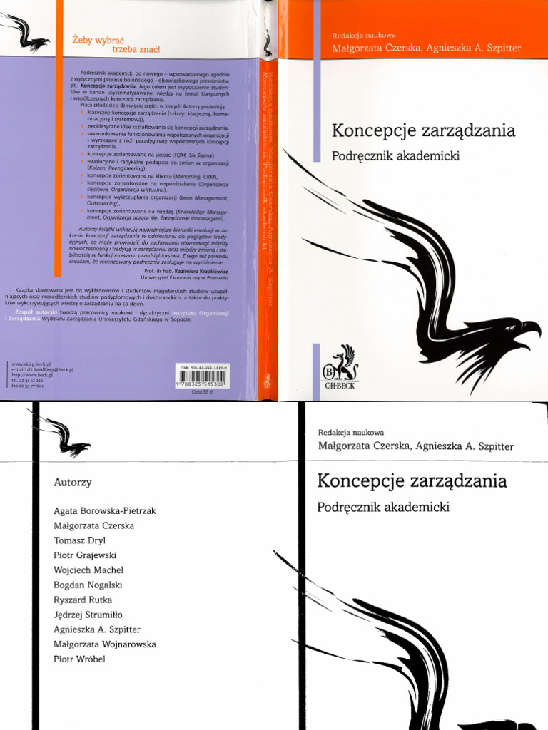 Czerska M, Szpitter A - Koncepcje Zarzä Dzania. PodrÄ Cznik Akademicki ...