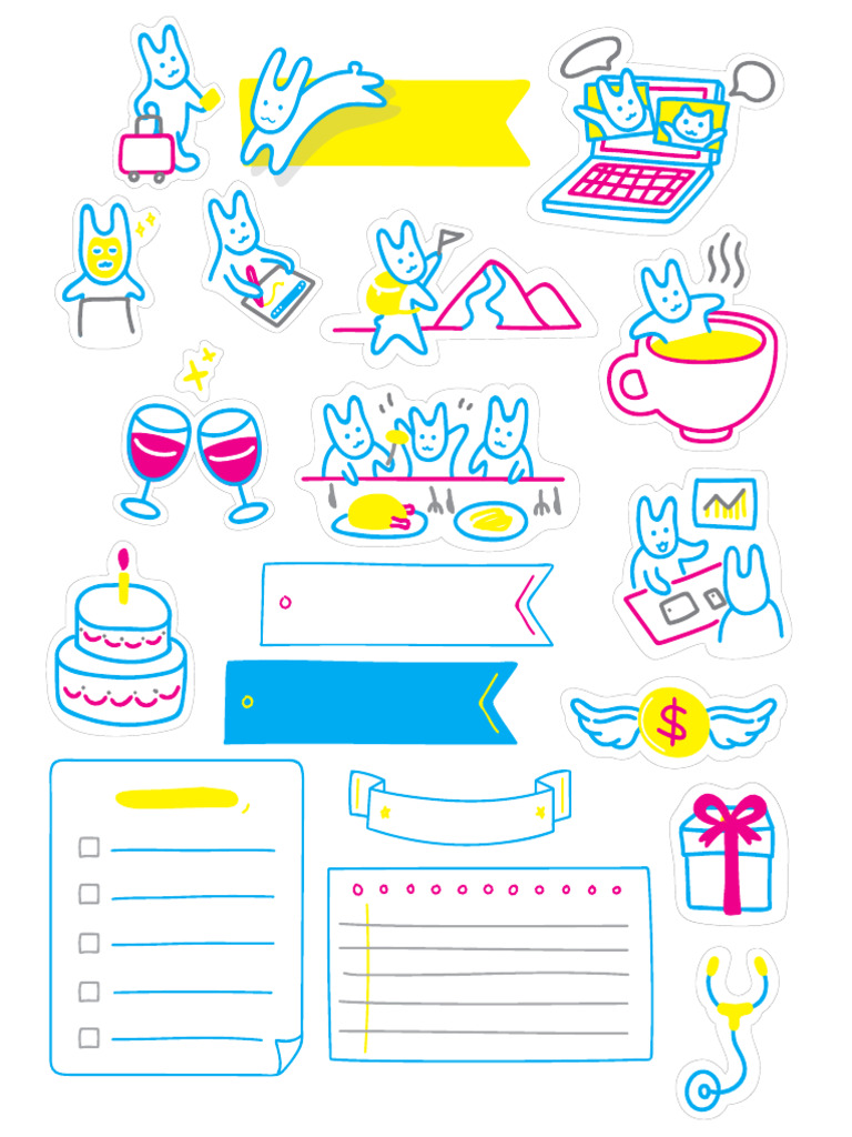 Bunny Oasis Stickers | PDF