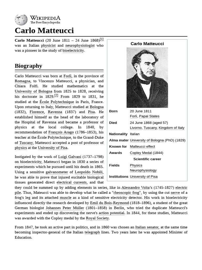 Carlo_Matteucci | PDF | Electricity