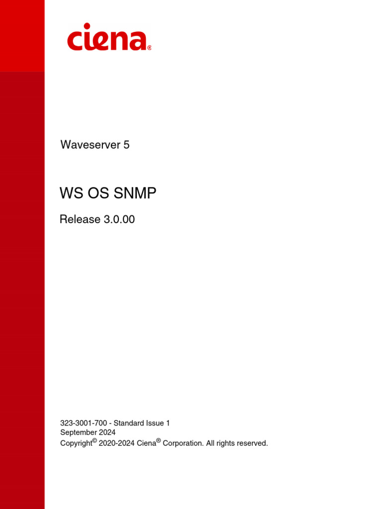 323-3001-700_(Waveserver_5_OS3.0.00_SNMP)_Issue1 | PDF | License ...