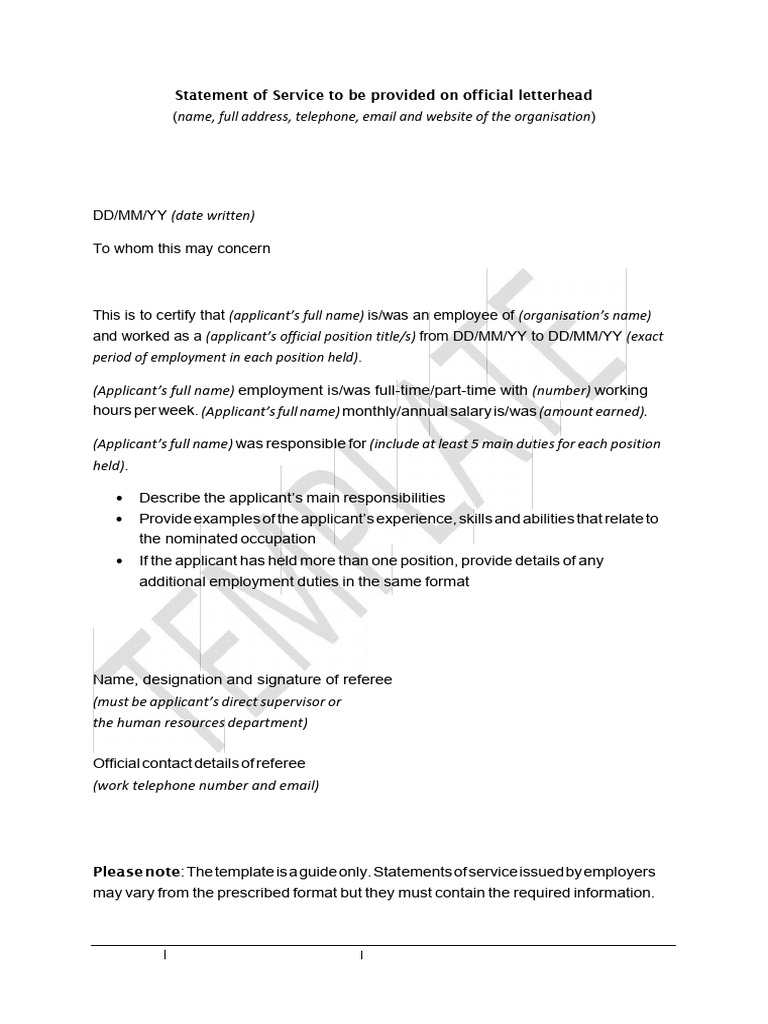 9 Sample Work Experience Letter | PDF