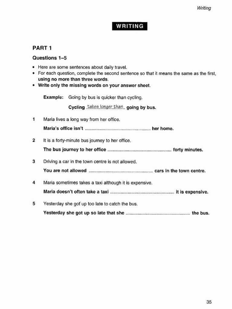 PET Writing 3 | PDF