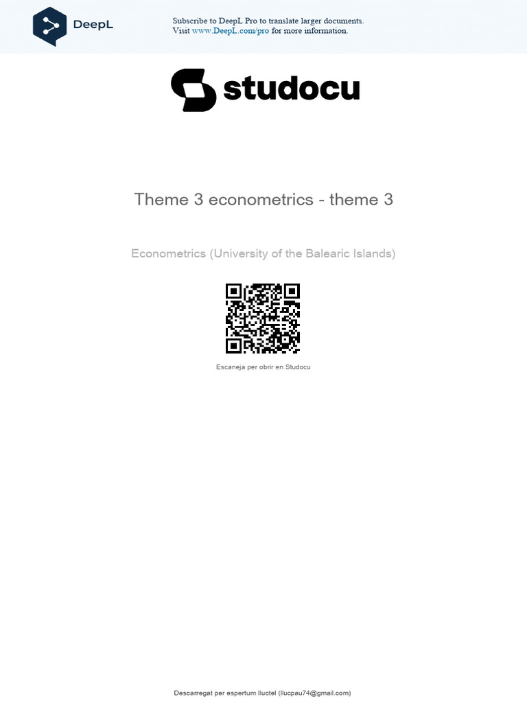 Tema-3-Econometria-Tema-3 en | PDF | Regression Analysis | Errors And Residuals