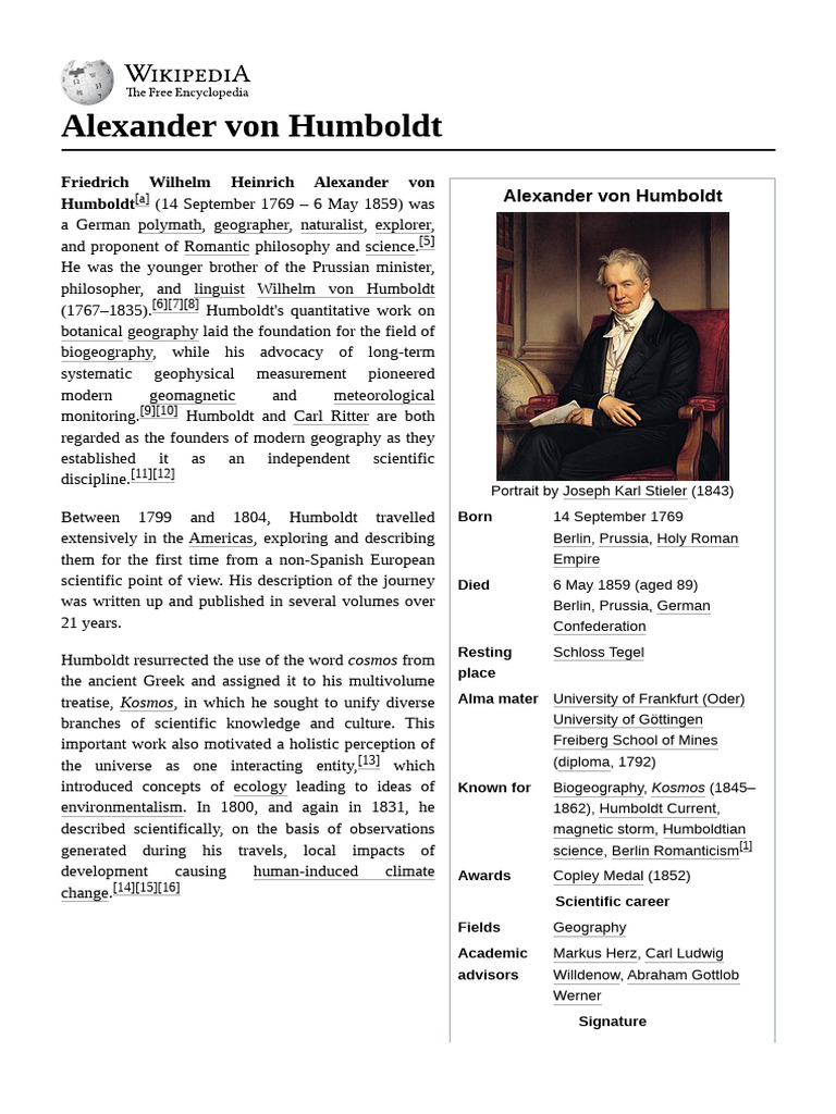 Alexander Von Humboldt | PDF | New Spain