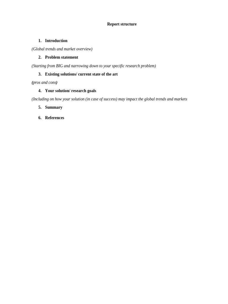 Report Structure | PDF