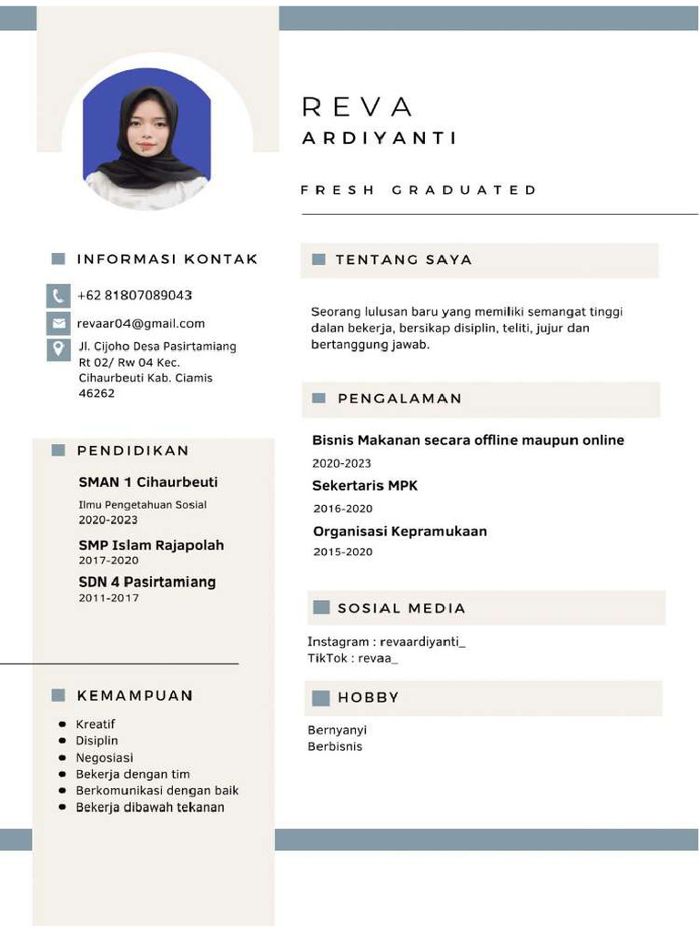 Cv_ Reva Ardiyanti | PDF