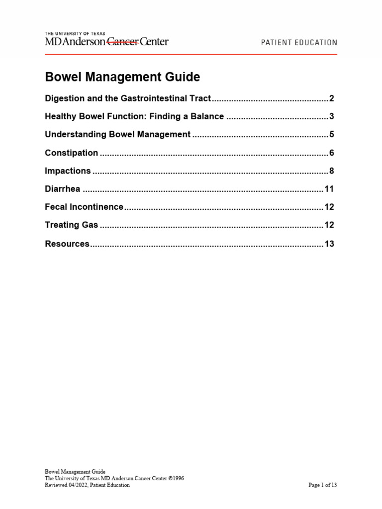 Bowel-Management-Guide | PDF | Constipation | Dietary Fiber