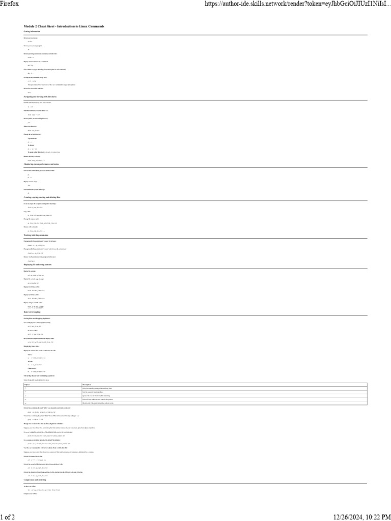 LINUX CHEAT SHEET | PDF | Zip (File Format) | Computer File