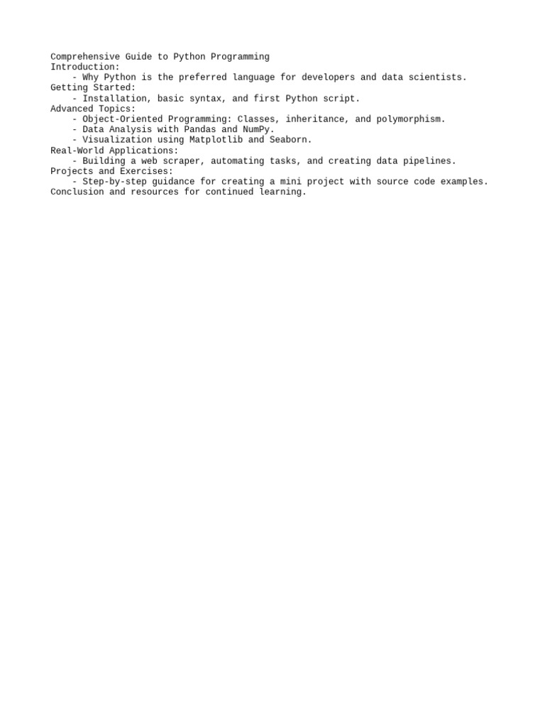 Python Programming: A Complete Guide | PDF