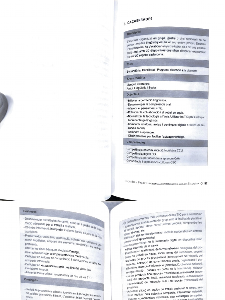 Exemple projecte llengua | PDF