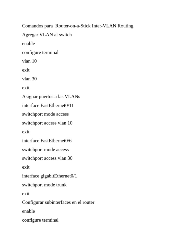 Comandos Para Router | PDF