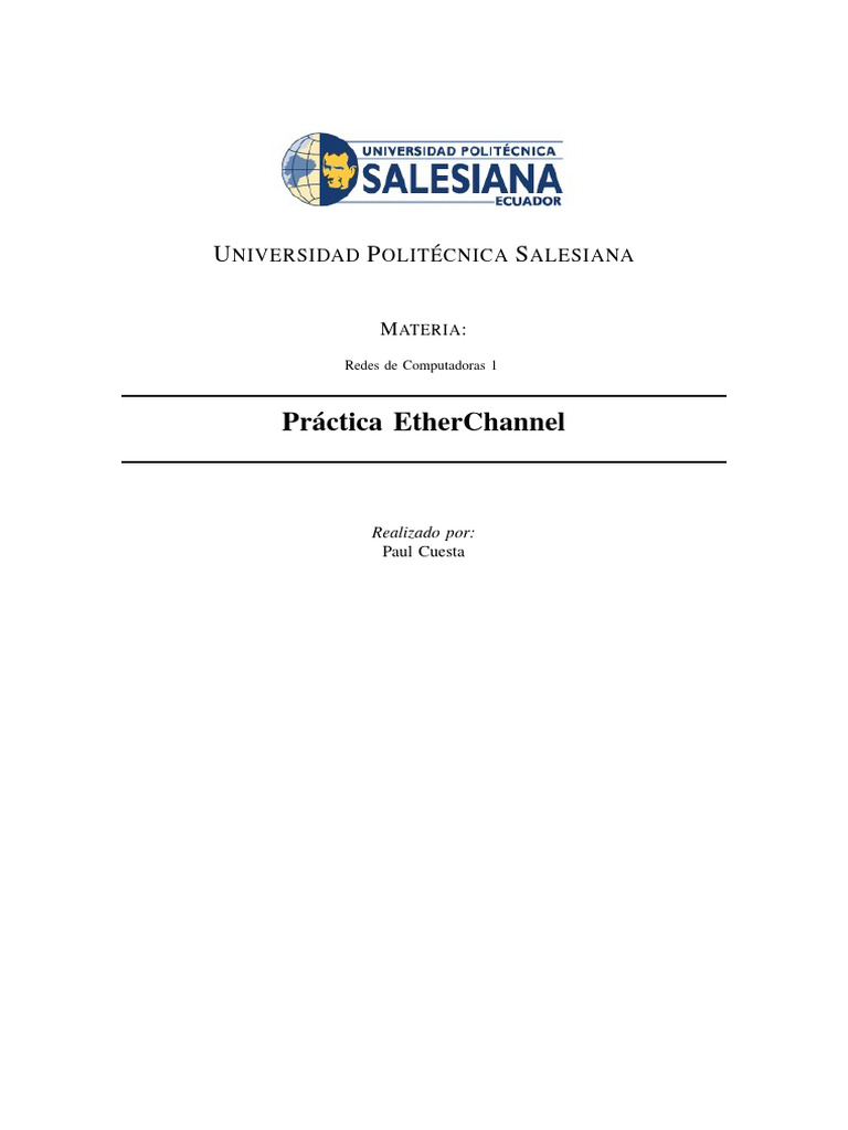 Configuración y Beneficios de EtherChannel | PDF | Protocolos de ...