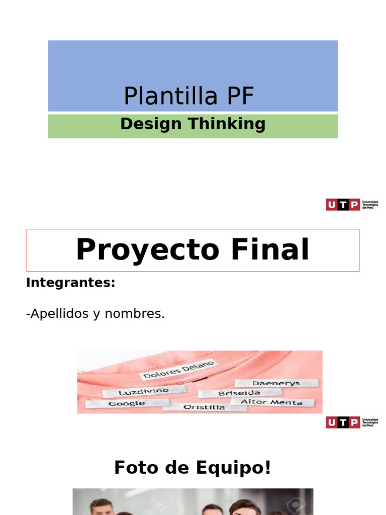 Plantilla APF Design Thinking | PDF