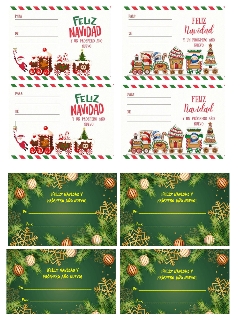 Tarjetas Navideñas Bilingües | PDF