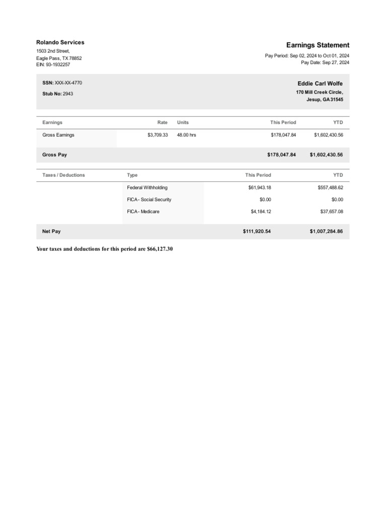 Paystub | PDF