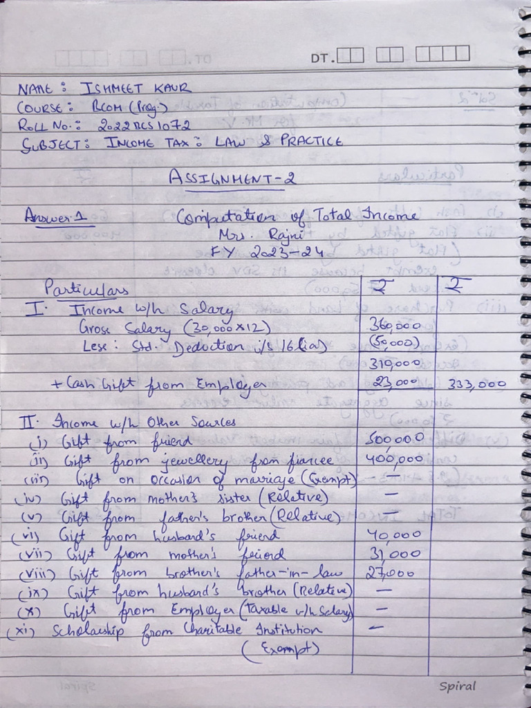 ISHMEET KAUR-2022BCS1072 ITLP Assignment 2 | PDF