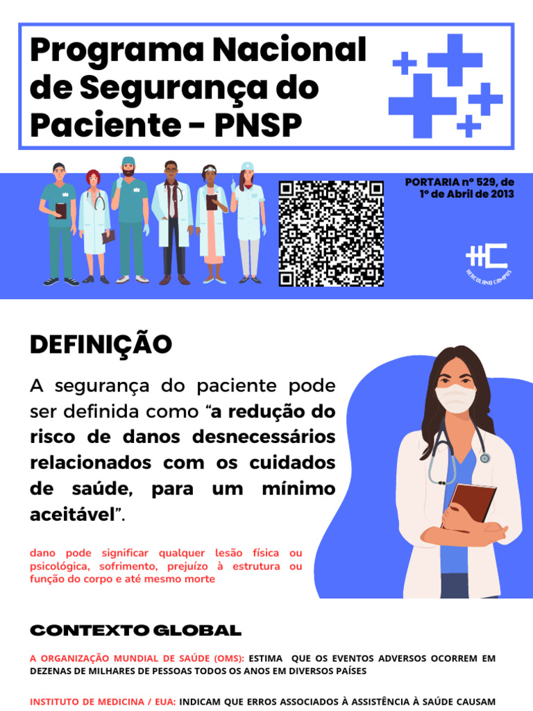 Segurança do Paciente: PNSP e Desafios | PDF | Segurança do paciente ...