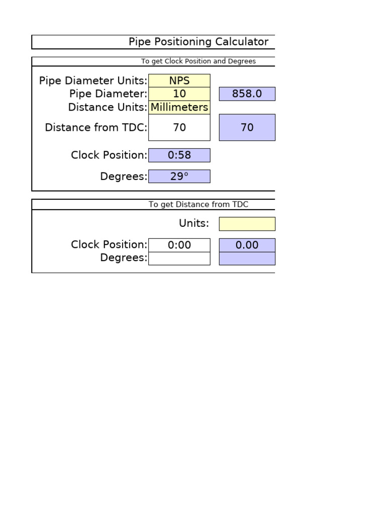 Pipe Position Calculator | PDF