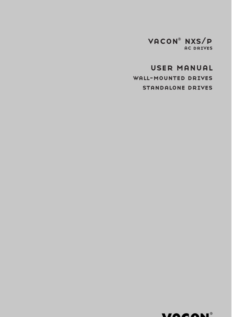 Vacon Nxs Nxp User Manual Dpd00910f Uk | PDF | Mains Electricity | Electrical Engineering