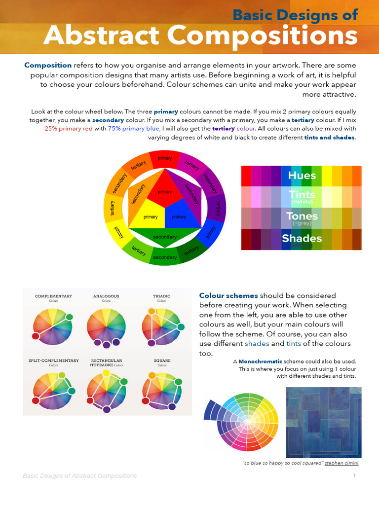 Basic Designs of Abstract Compositions (Excelente - Estudiar-) | PDF ...
